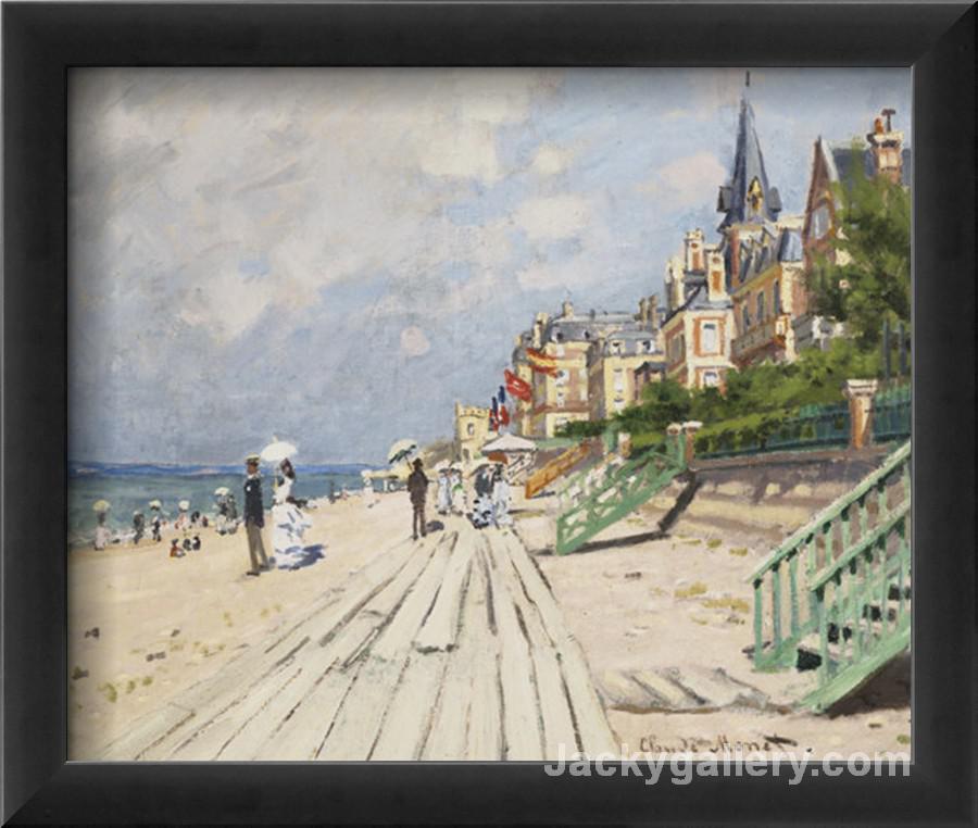 Beach at Trouville by Claude Monet paintings reproduction for sale Oil ...