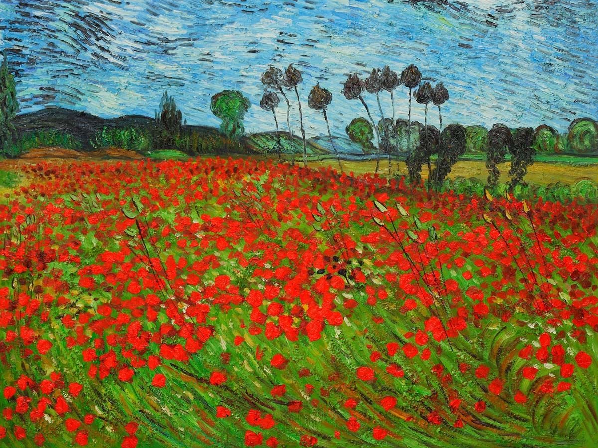 Field of Poppies by Vincent Van Gogh for sale : Jacky Gallery, Oil ...